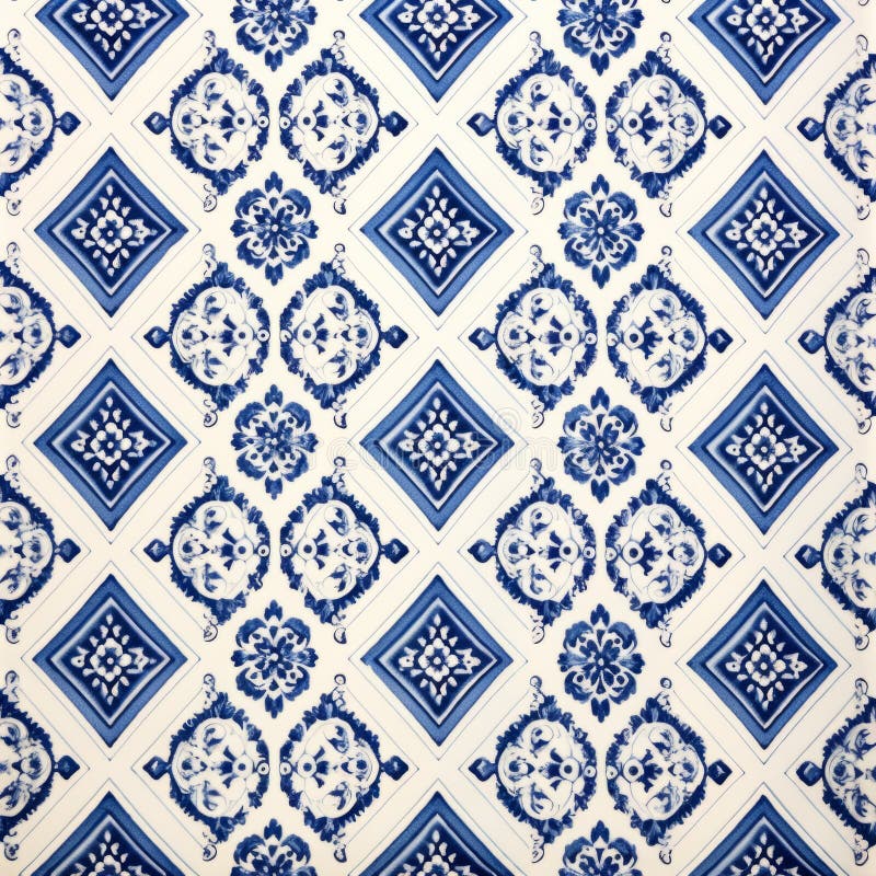 Opulent Fabrics: Traditional England Blue and White Wall Tile Pattern ...