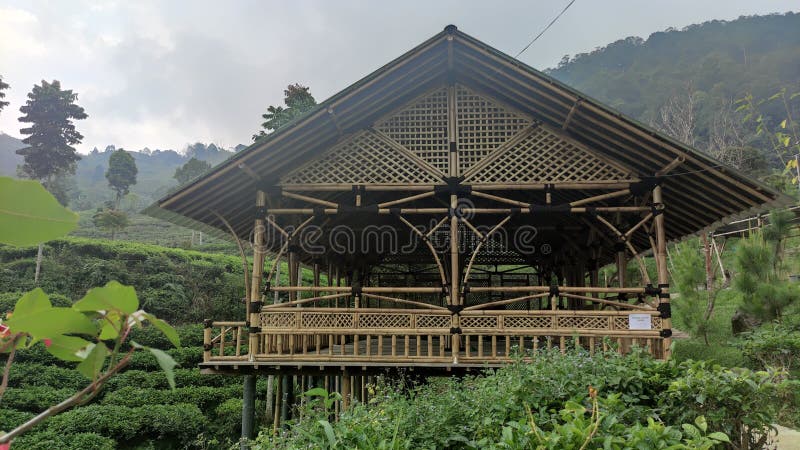 Traditional bamboo house stock image. Image of landmark - 267810661
