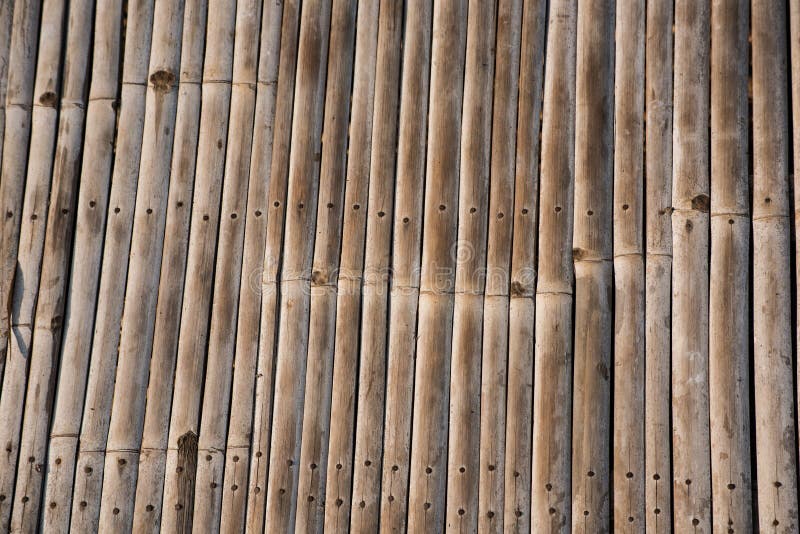 Traditional Bamboo Wall Built with Local Bamboo Strips Stock Image ...