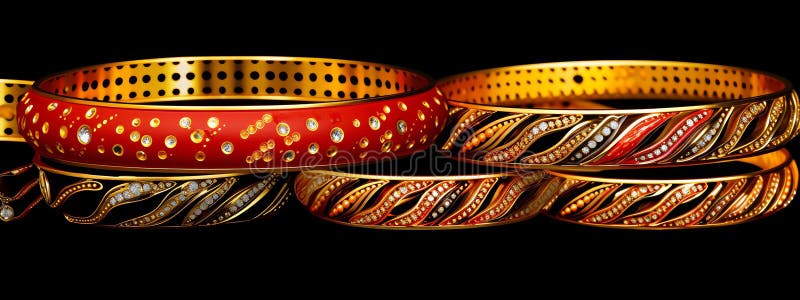 Traditional Bangles Diwali Banner Stock Illustration - Illustration of ...