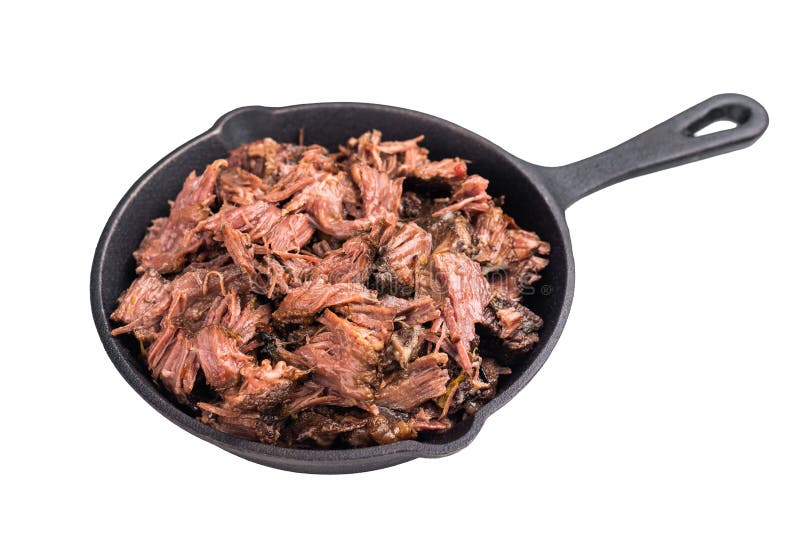 Traditional Barbecue Pulled Beef, Slow Cooked Meat Cooked in a Smoker ...
