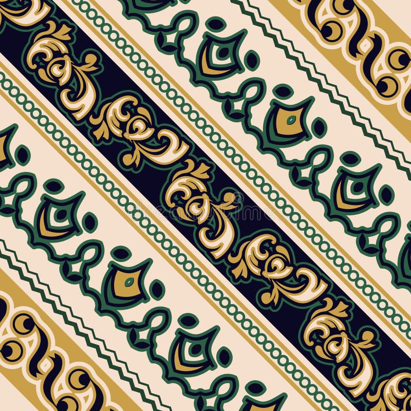 Traditional Batik Indonesia Pattern Art Illustration Stock Vector ...