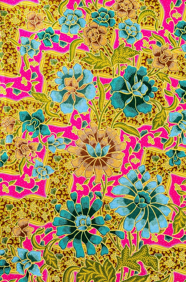 Batik Pattern, Traditional Thai. Stock Photo - Image of genuine, iconic ...