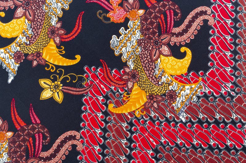 The Traditional Batik Sarong Pattern Background Stock Photo - Image of ...