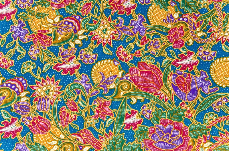 Pattern On Traditional Batik Sarong Stock Photo - Image of nyonya, east ...