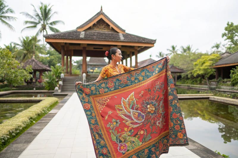 Traditional Batik Sarong Pattern in Thailand Stock Illustration ...