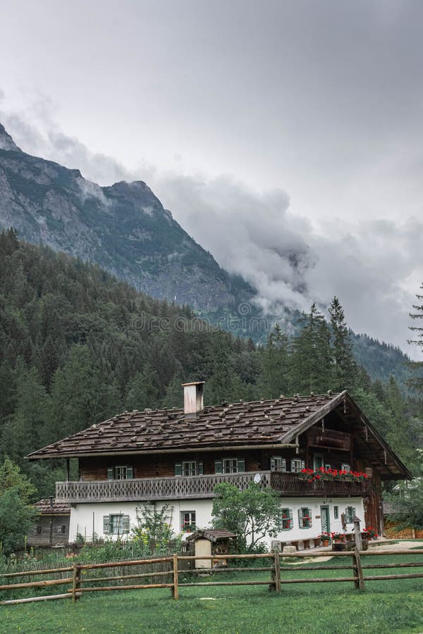 Traditional Bavarian House on Mount Jenner, Germany Stock Image - Image ...