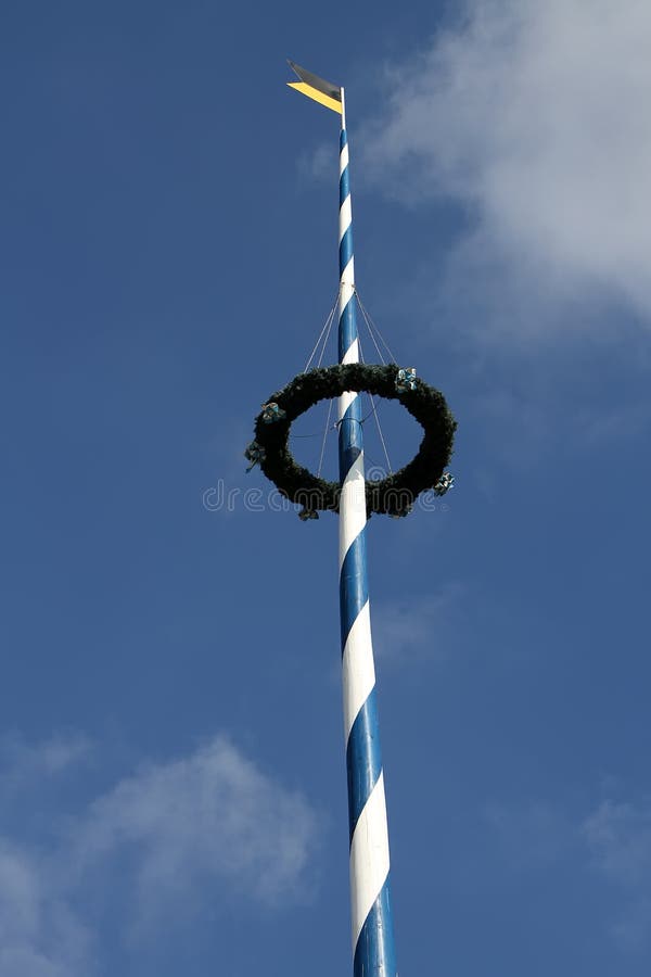 Traditional Bavarian Maypole Stock Image - Image of festive, maypole ...