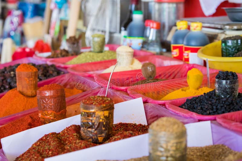 Traditional Bazaar with Spices in Tashkent, Uzbekistan. Stock Image ...