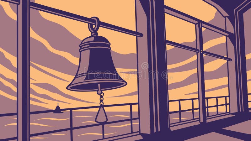 Traditional Bell in a Moody, Rustic Interior, Vector Design Generative ...