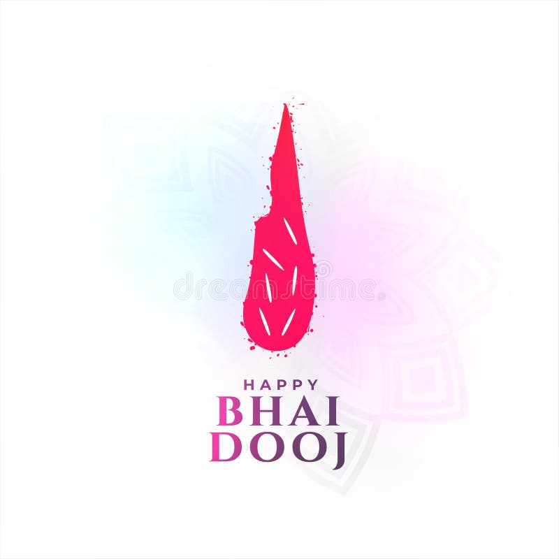 Traditional Bhai Dooj Wishes Background with Roli Tilak Design Stock ...