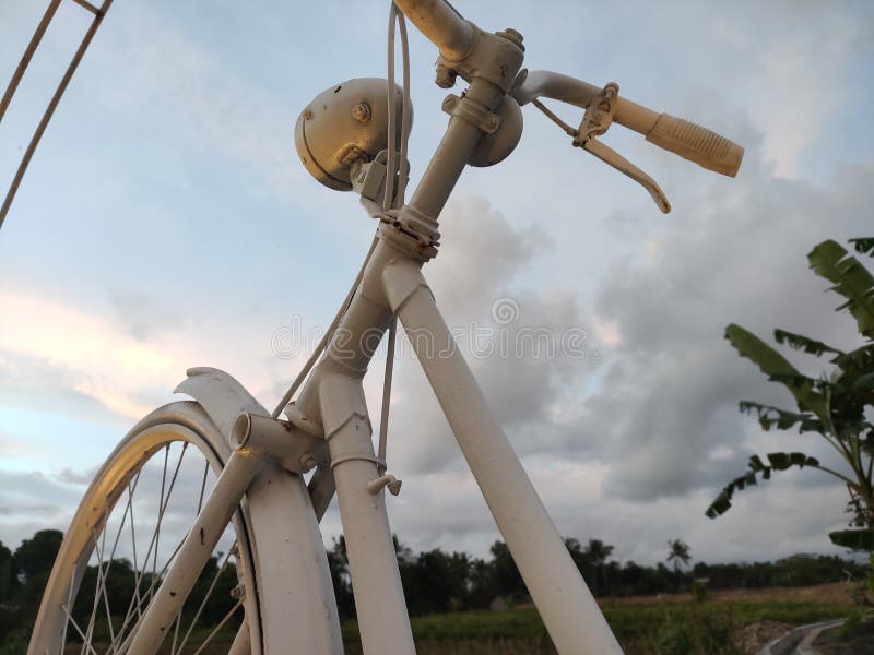 Traditional Bicycle on the Village Road Stock Image - Image of city ...