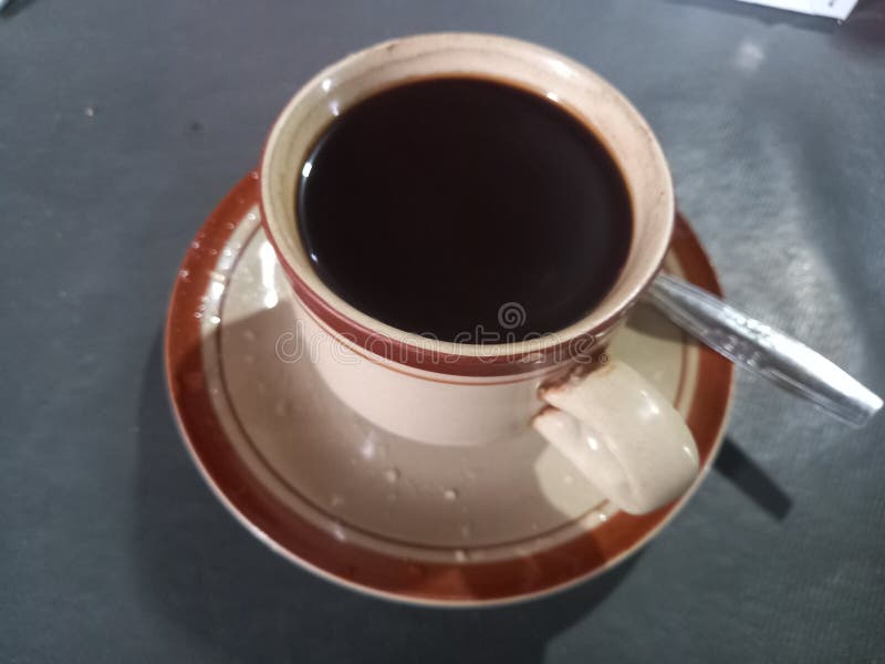 Traditional Black Coffee, Ordered at a Traditional Coffee Shop Stock ...
