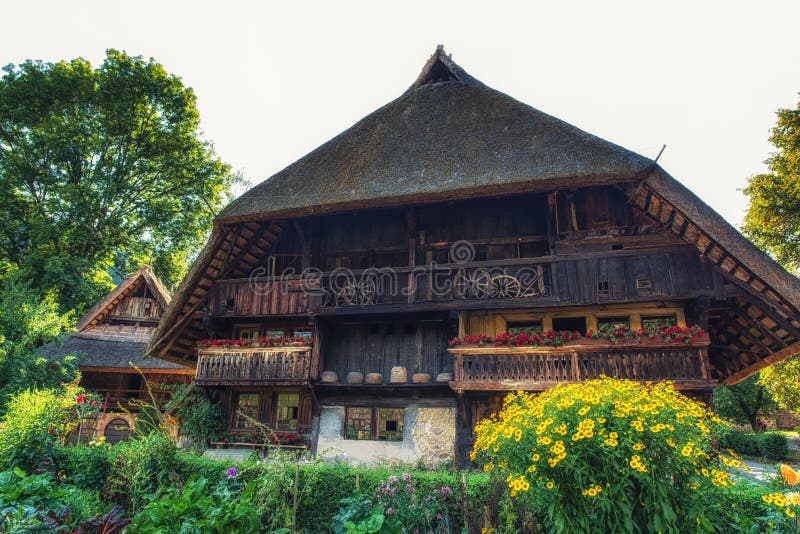 Traditional Black Forest Farmstead Stock Image - Image of compartment ...