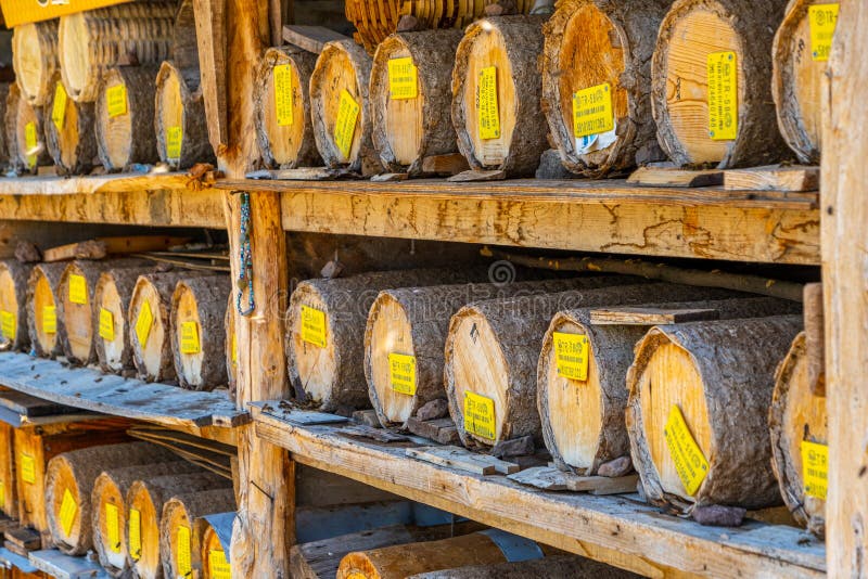Traditional Black Hive Honeycombs, Hafik, Sivas, Turkey Stock Image ...