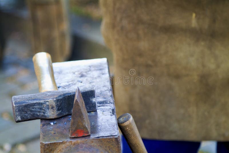 Traditional Blacksmith Scene Close Up Stock Image - Image of occupation ...