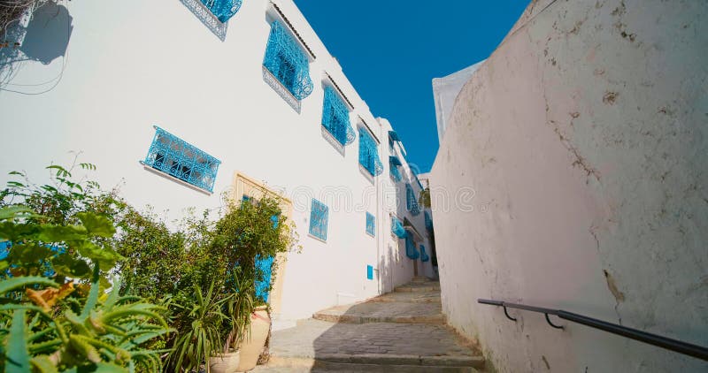 Traditional Blue and White Village Stock Photo - Image of resort, city ...
