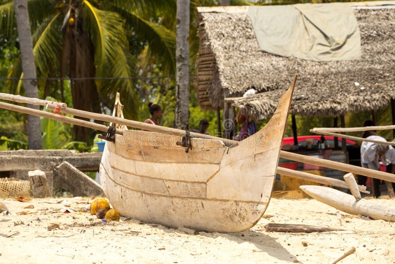 Traditional Boat Carved from a Tree Trunk, Nosi Be, Madagascar ...