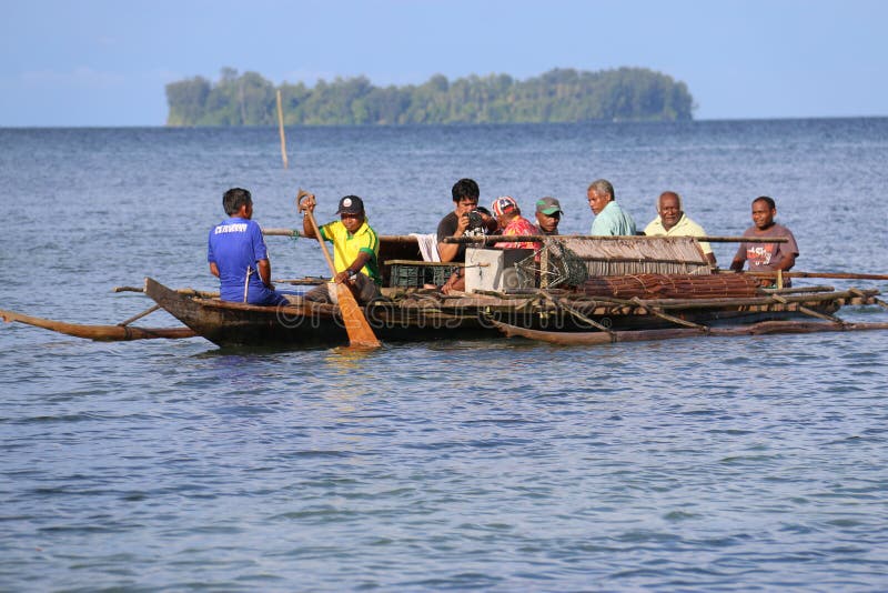 Traditional Boat in Raja Ampat, West Papua Editorial Image - Image of ...