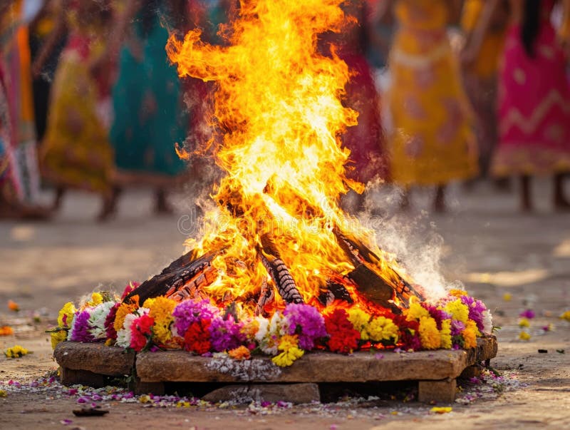 Traditional Bonfire Ceremony Stock Image - Image of festival, warmth ...