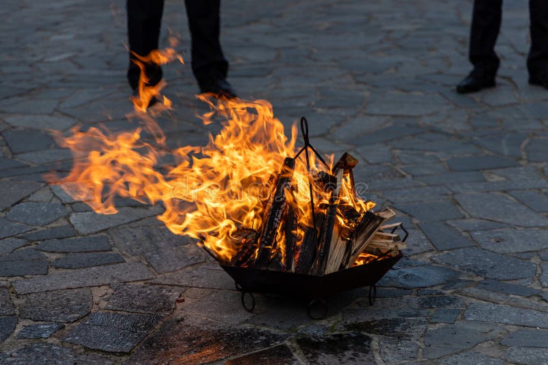 Traditional Bonfire Lit during the Celebration of the Easter Triduum ...