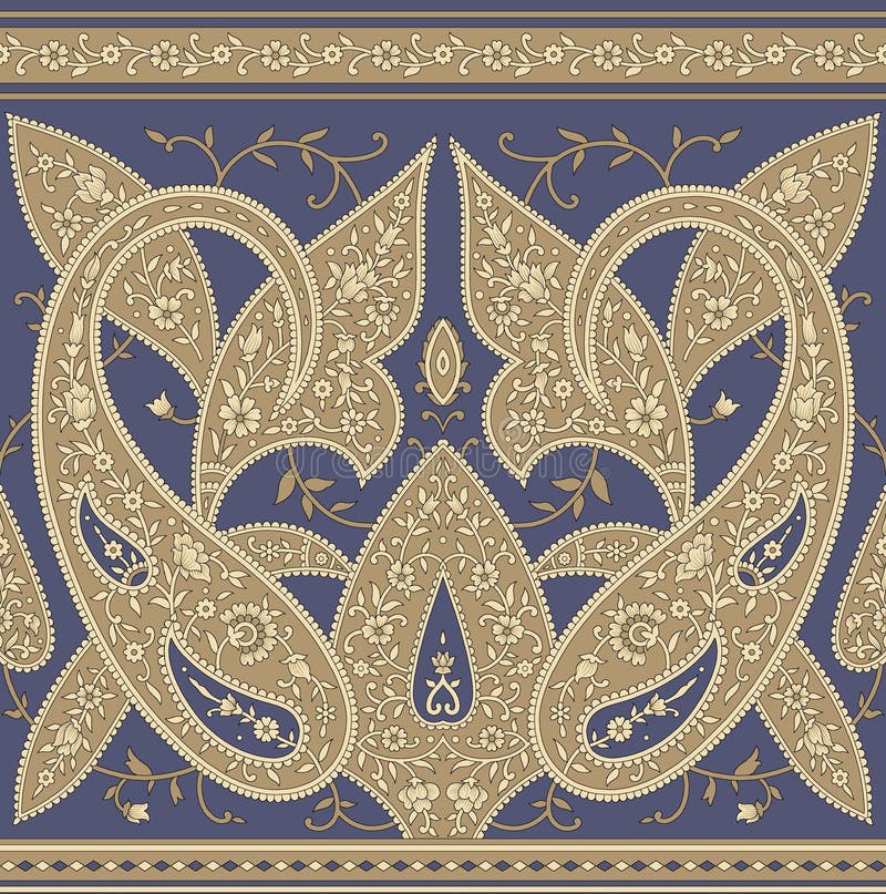 Traditional Border Design Motif Background Stock Illustration ...