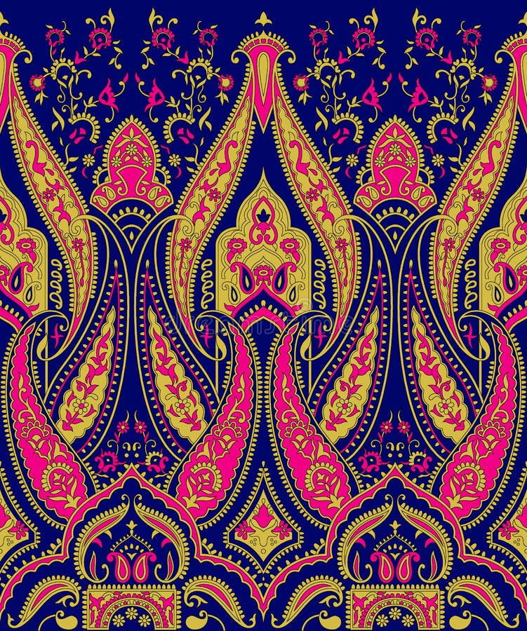 Traditional Border Design Motif Background Stock Illustration ...