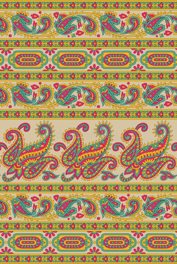 Traditional Border Design Motif Background Stock Illustration ...