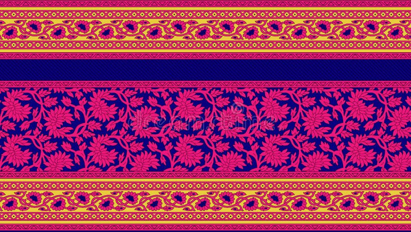 Traditional Border Design Motif Background Stock Illustration ...
