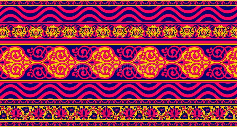 Traditional Border Design Motif Background Stock Illustration ...