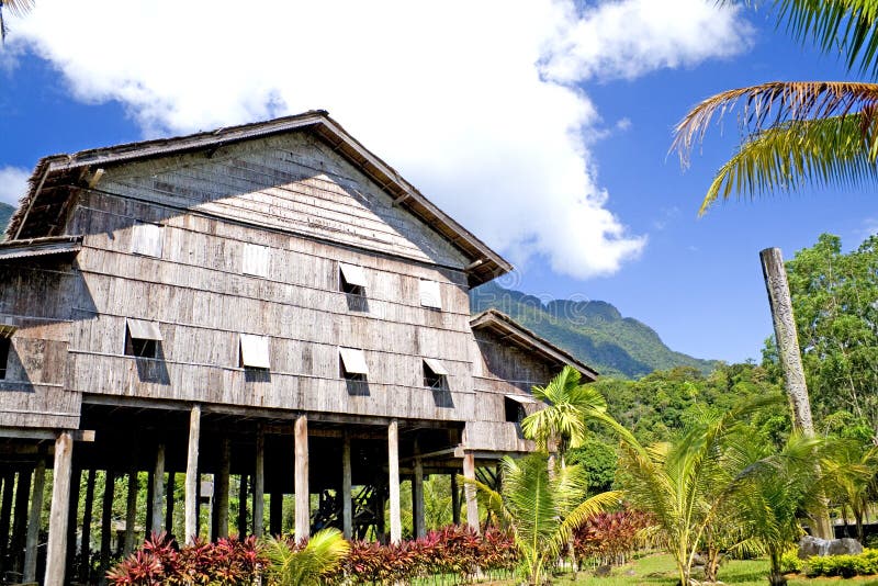 Traditional Borneo Native House Stock Image - Image of traditional ...