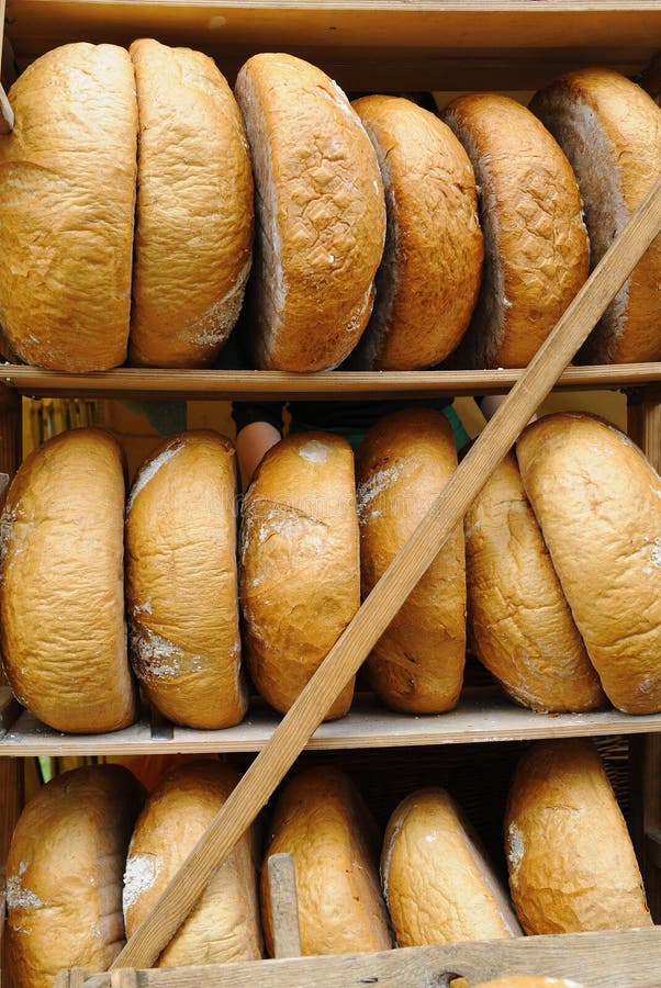 Fresh Baked Bread on Rack stock image. Image of bakery - 3346465