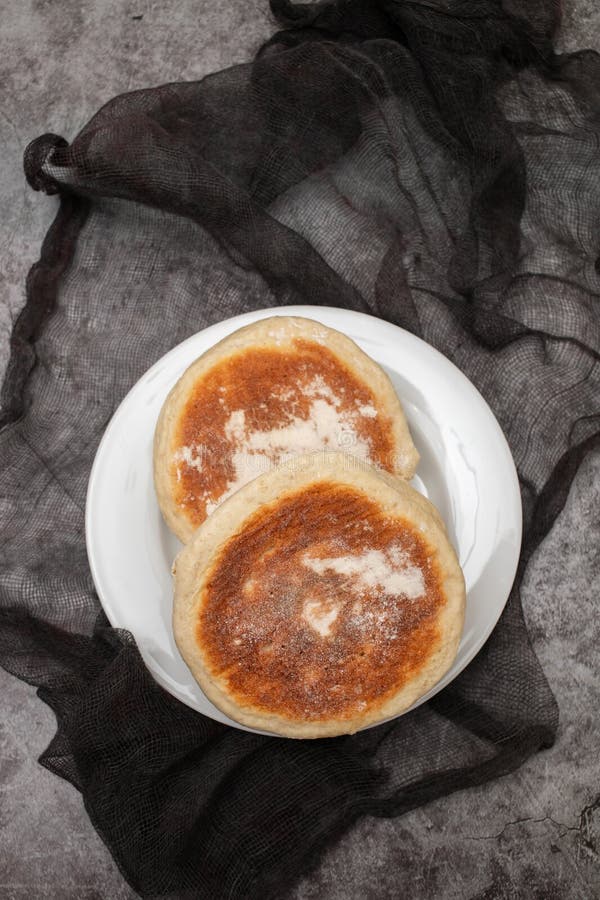 Traditional Bread, Bolo Do Caco, Madeira on the Plate Stock Image ...