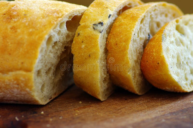 Traditional Bread with Olive. Stock Image - Image of indoor, bunch ...