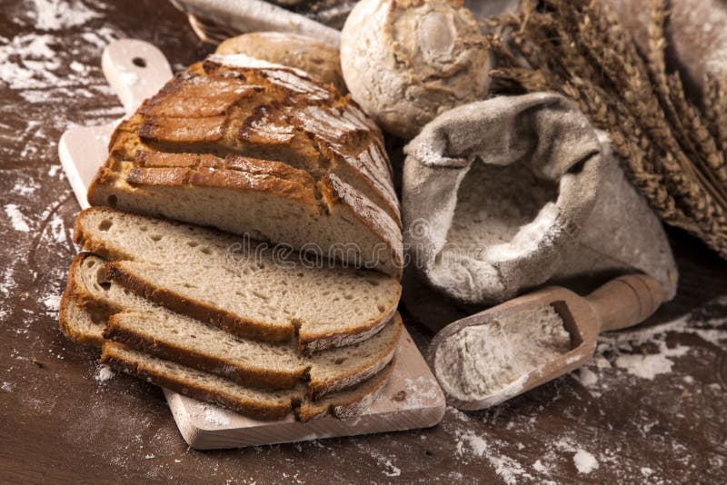 Traditional bread stock image. Image of products, white - 31601869