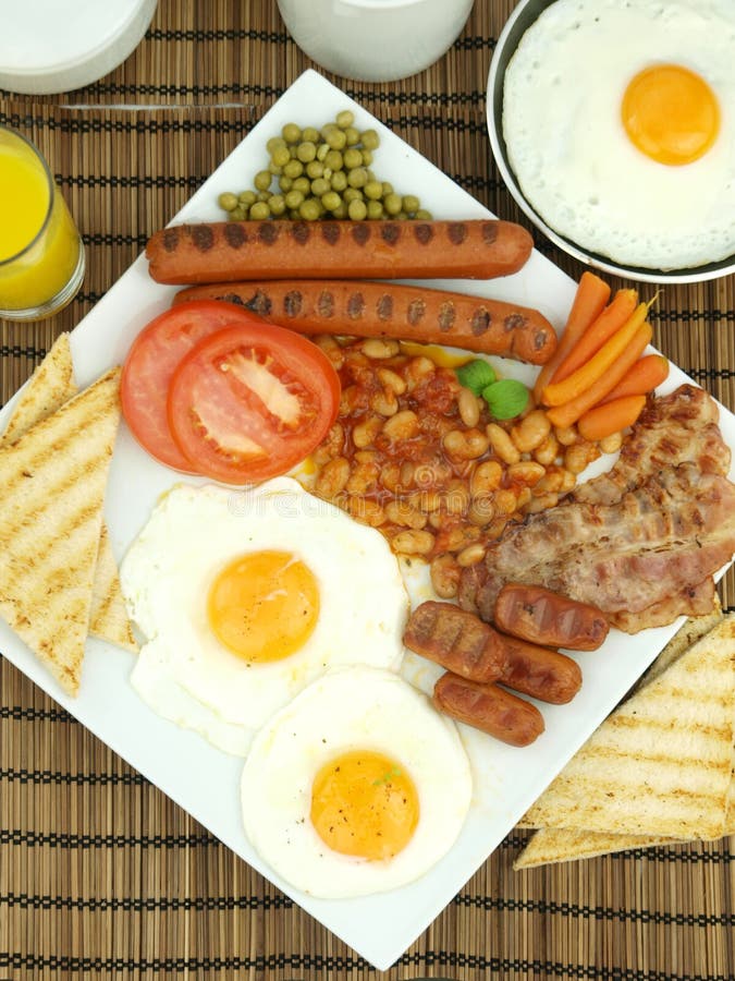 Traditional breakfast stock photo. Image of sausage, meal - 18573706
