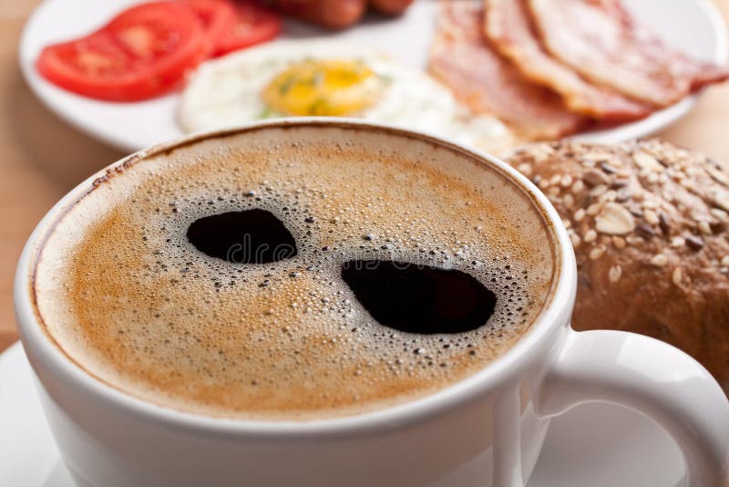 Traditional Breakfast with Coffee Stock Photo - Image of macro, bright ...