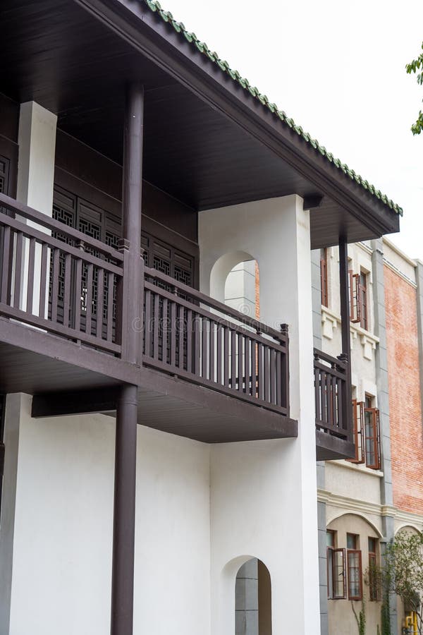 Traditional Brick Building in Modern Chinese Style Stock Photo - Image ...