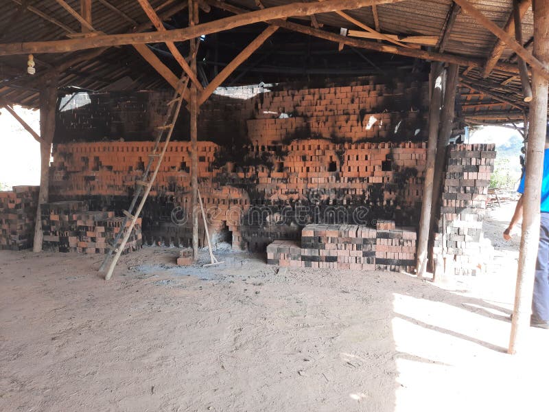 Traditional Brick Making Factory Editorial Stock Photo - Image of shack ...
