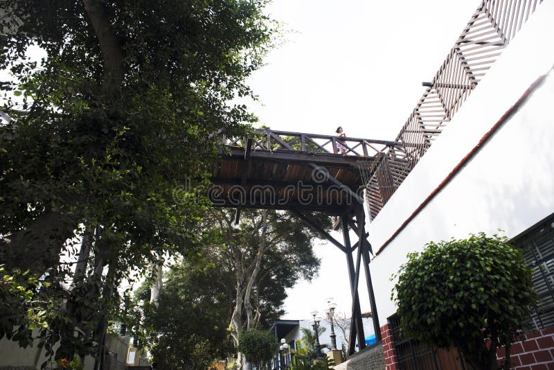 The Traditional Bridge of the Sighs of Barranco in Lima Stock Image ...