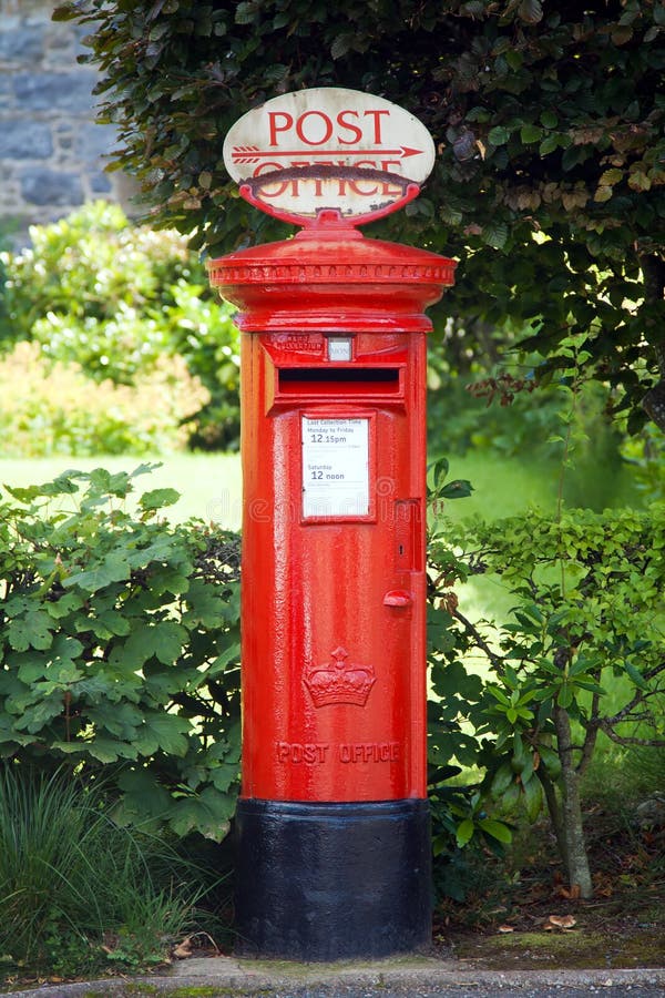 British Victorian Hexagonal Royal Mail Postbox. Stock Image - Image of ...