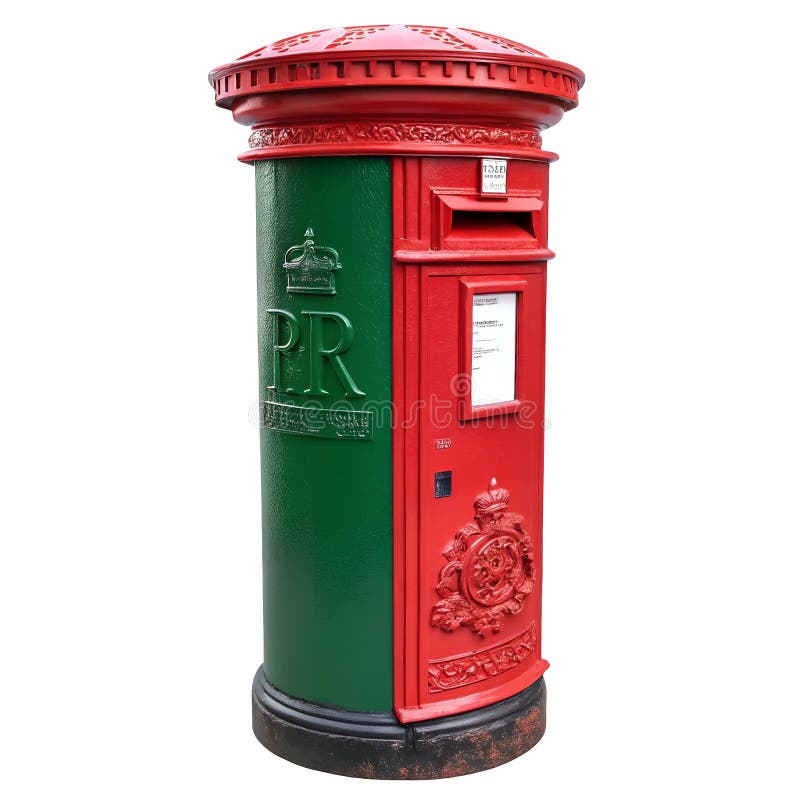 Traditional British Red Post Box Stock Illustration - Illustration of ...