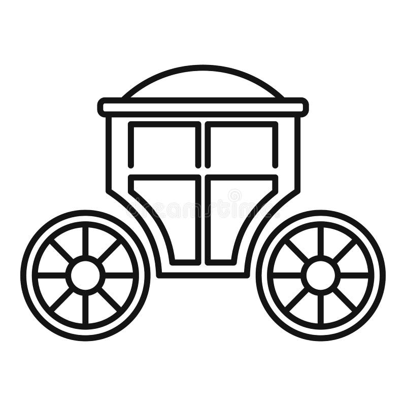 Traditional Brougham Icon, Outline Style Stock Vector - Illustration of ...
