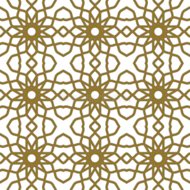 Traditional Brown Islamic Pattern in White Background Vector Suitable ...