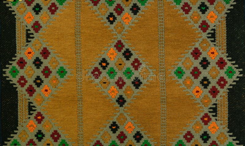 Traditional Brown Oriental Mat Texture with Geometric Pattern Stock ...