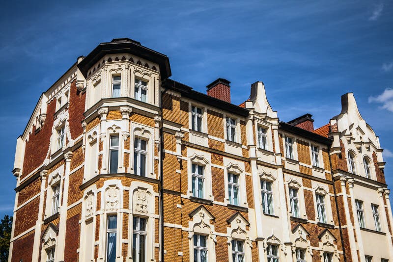 Traditional Building Architecture in Poland Stock Photo - Image of ...
