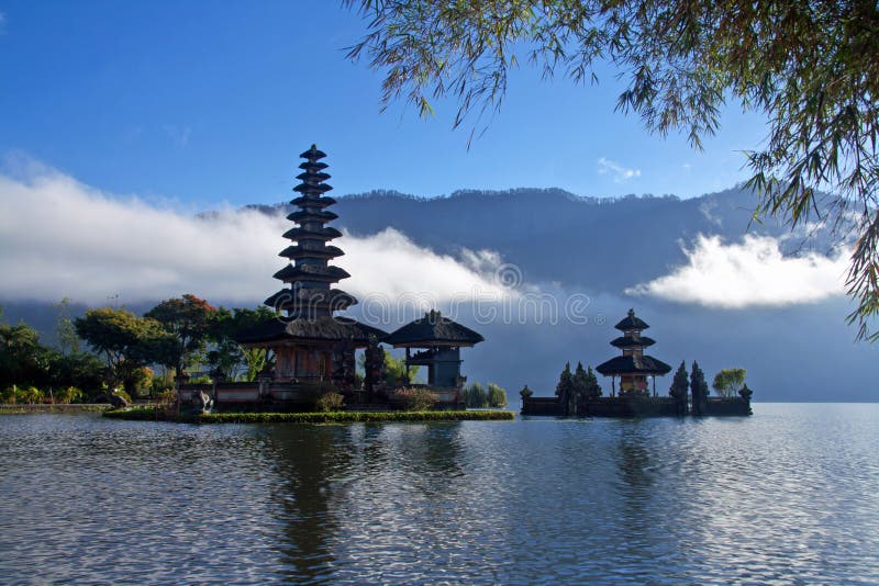 Traditional Building at Bali Stock Photo - Image of water, mountain ...
