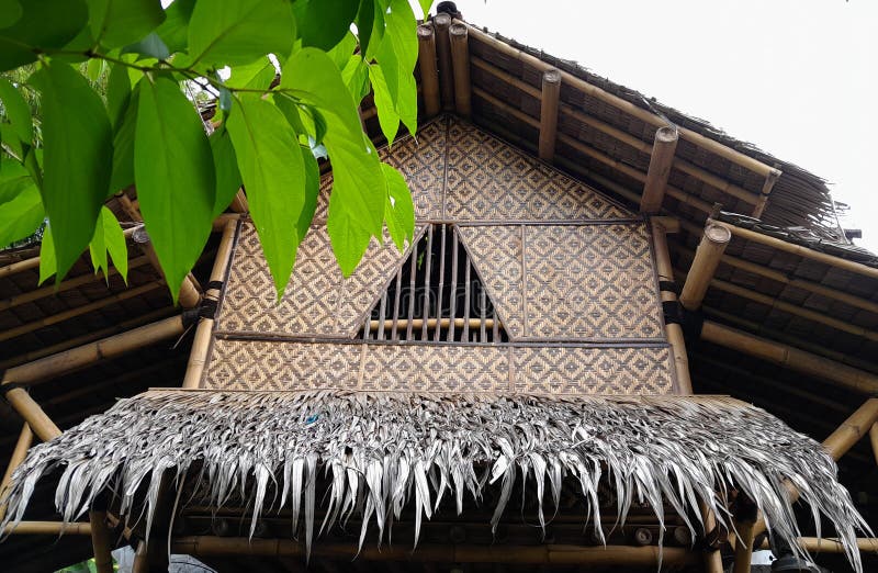Traditional Building Made of Bamboo, with Thatched Roof Stock Photo ...