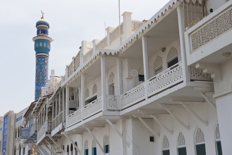 Traditional Building Style in Muscat Oman Stock Photo - Image of east ...