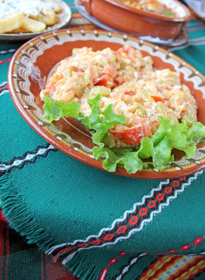 Traditional Bulgarian Dish Mishmash Stock Photo - Image of kitchen ...